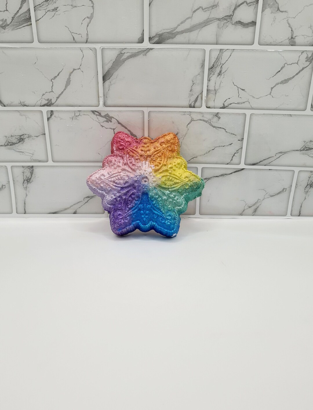 Rainbow Snowflake Bath Bomb Christmas Gift Stocking Filler - Etsy UK