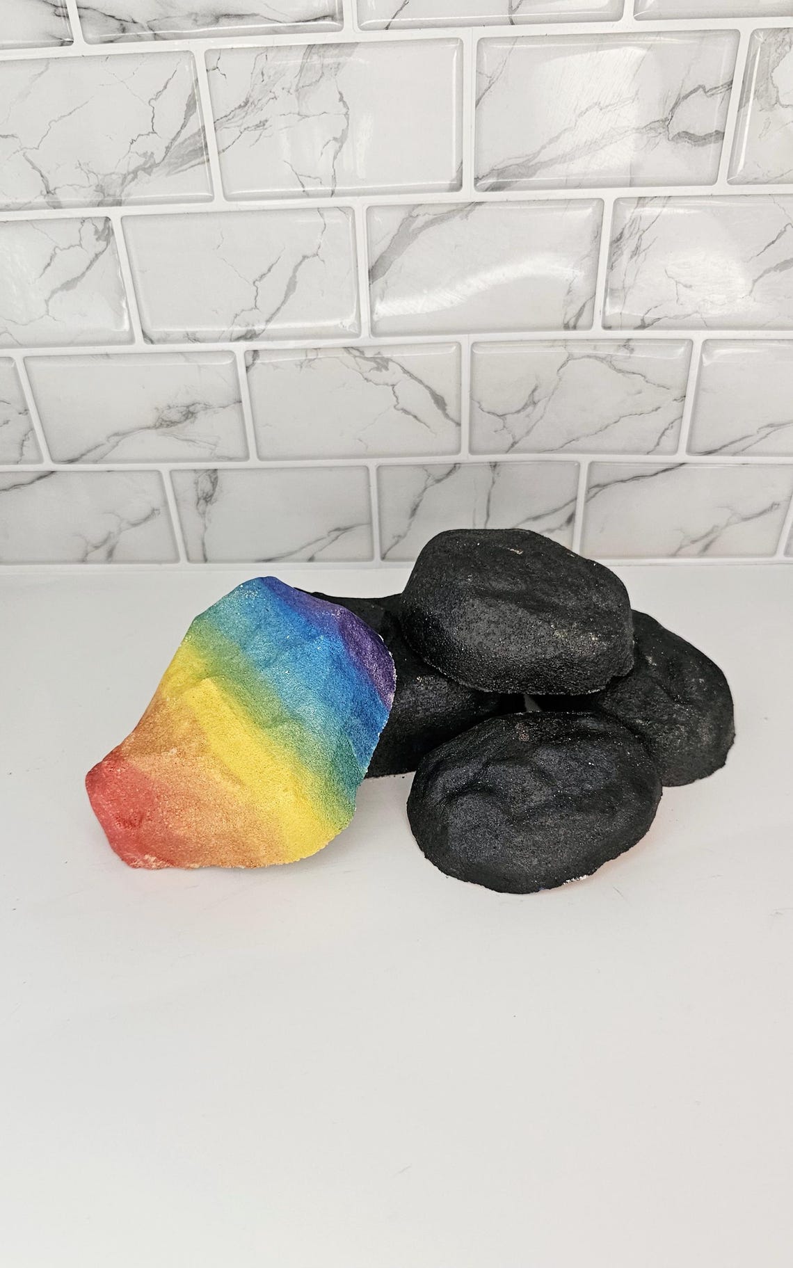 Coal Bath Bomb Set, Secret Santa, Office Joker, Gag Gift, Children's ...