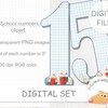 School Kids Numbers Clipart, Kids Symbols Back to School, School ...