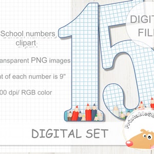 School Kids Numbers Clipart, Kids Symbols Back to School, School ...
