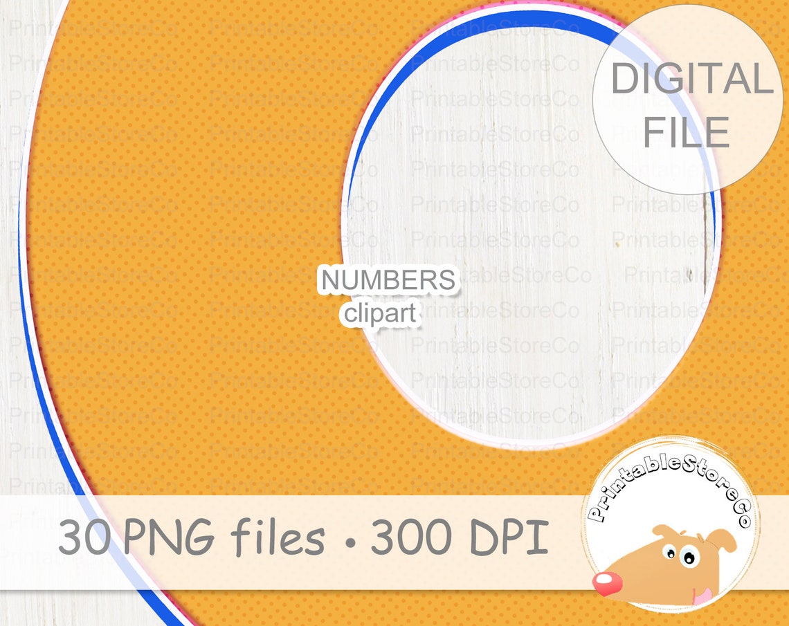 Colorful Numbers Clipart Comic Book Numbers Digital Happy - Etsy