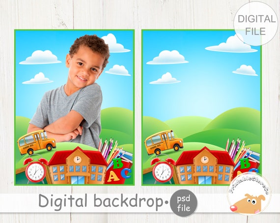 Back to School Picture Digital Backdrop School Class Photo - Etsy