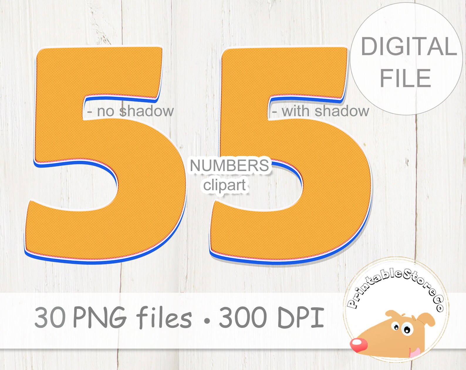 Colorful Numbers Clipart Comic Book Numbers Digital Happy - Etsy