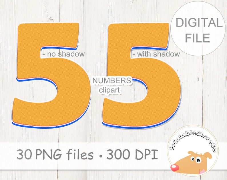 Colorful Numbers Clipart Comic Book Numbers Digital Happy - Etsy