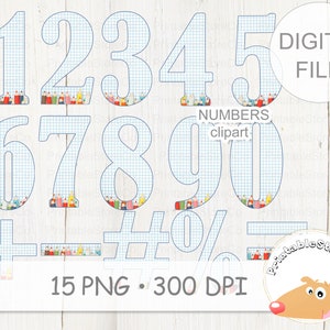 School Kids Numbers Clipart, Kids Symbols Back to School, School ...