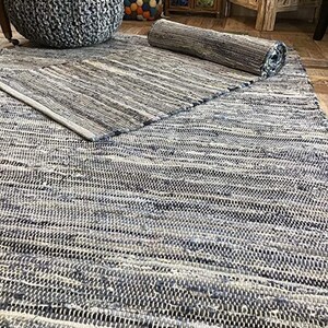 Denim Jean Blue Tight Weave Quality Rag Rug Small Medium Large Extra ...