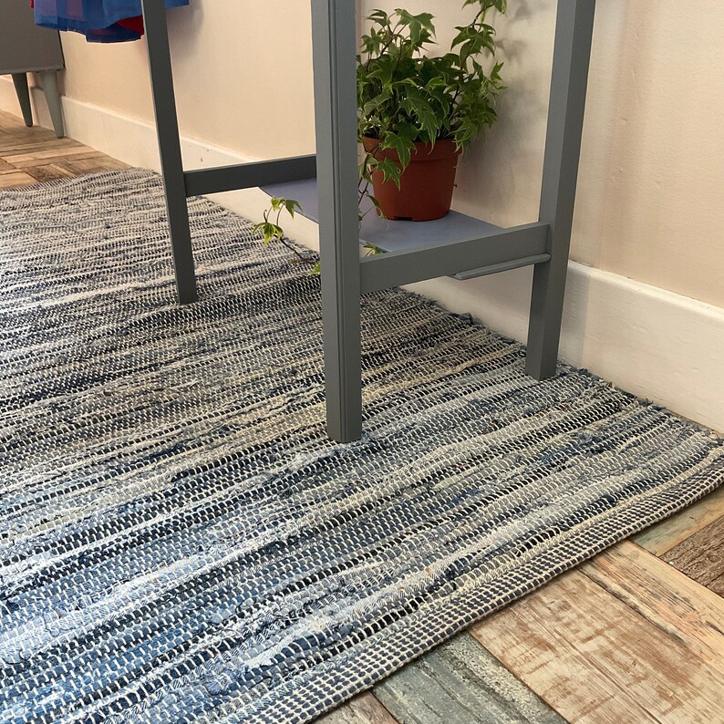 Denim Jean Blue Tight Weave Quality Rag Rug Small Medium Large - Etsy UK