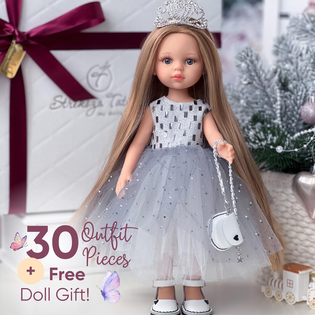 Paola Reina Doll With 30 Outfit Pieces Clothes and Accessories Set ...