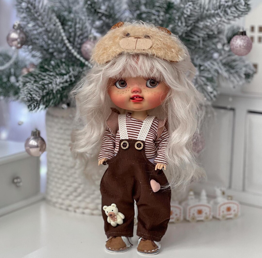 OOAK Bear Art Doll, BJD Doll With Clothes and Accessories, Amazing ...