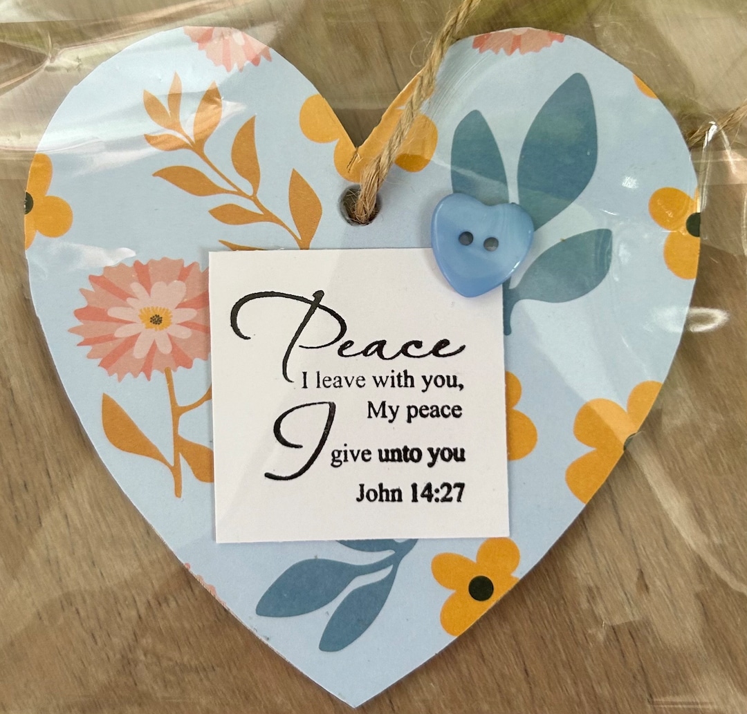 Wooden Hanging Heart With Bible Verse - Etsy