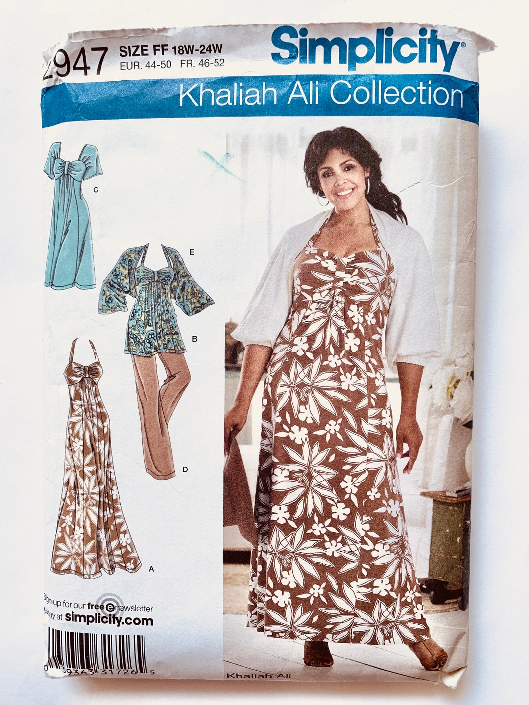 Simplicity Khaliah Ali Collection 2947, Womens Stretch Knit Dress ...