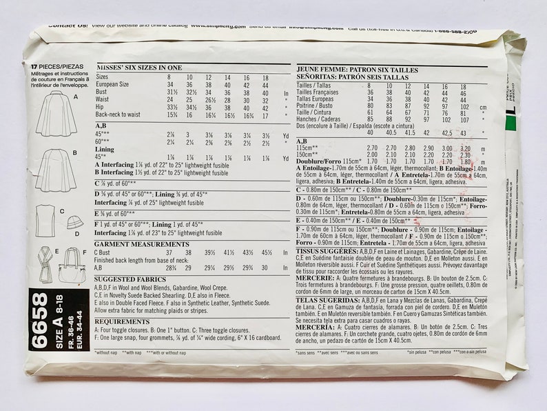 New Look 6658 Women’s Cape, Vest, Bucket Hat, Scarf & Bag Pattern, Sz ...