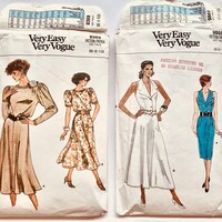 Very Easy, Very Vogue Sewing Pattern, Long and Short Dress With Sidetie ...