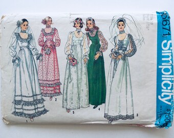 Simplicity Bridal Gown Pattern | Etsy