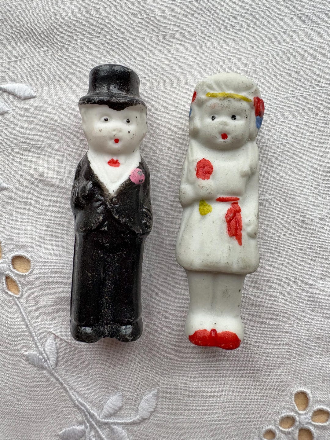 Vintage 1950’s Miniature Bride & Groom Porcelain Wedding Cake Topper - Etsy