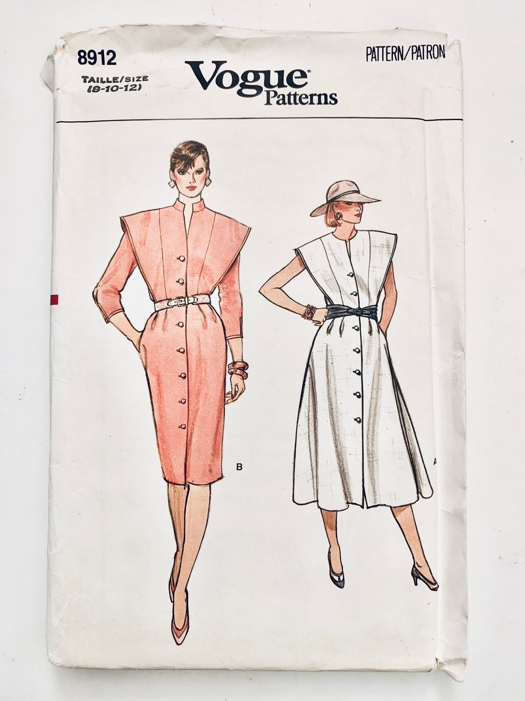 Vintage 1980’s Vogue 8912 Women’s Dress Pattern, Sz (8-10-12), Uncut - Etsy