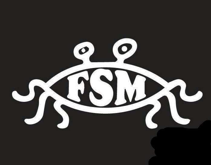 Flying Spaghetti Monster FSM Car Sticker White, Pink, Red, Silver ...