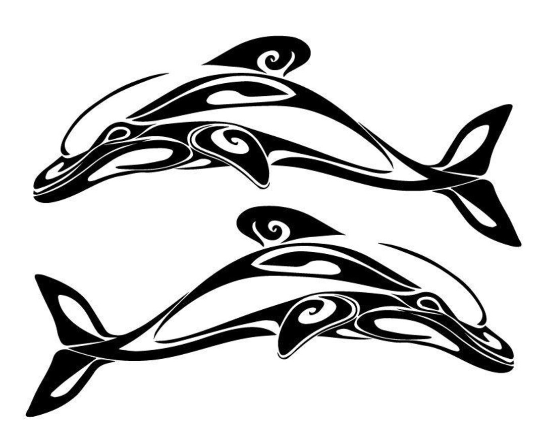 2 X Large DOLPHIN Decals Sticker Set.boat,car,caravan,motorhome 4WD. - Etsy