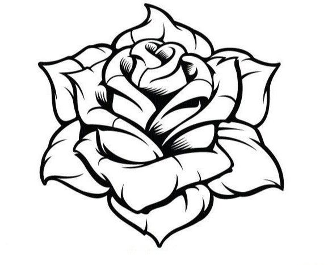 Rose Decal Sticker - Etsy