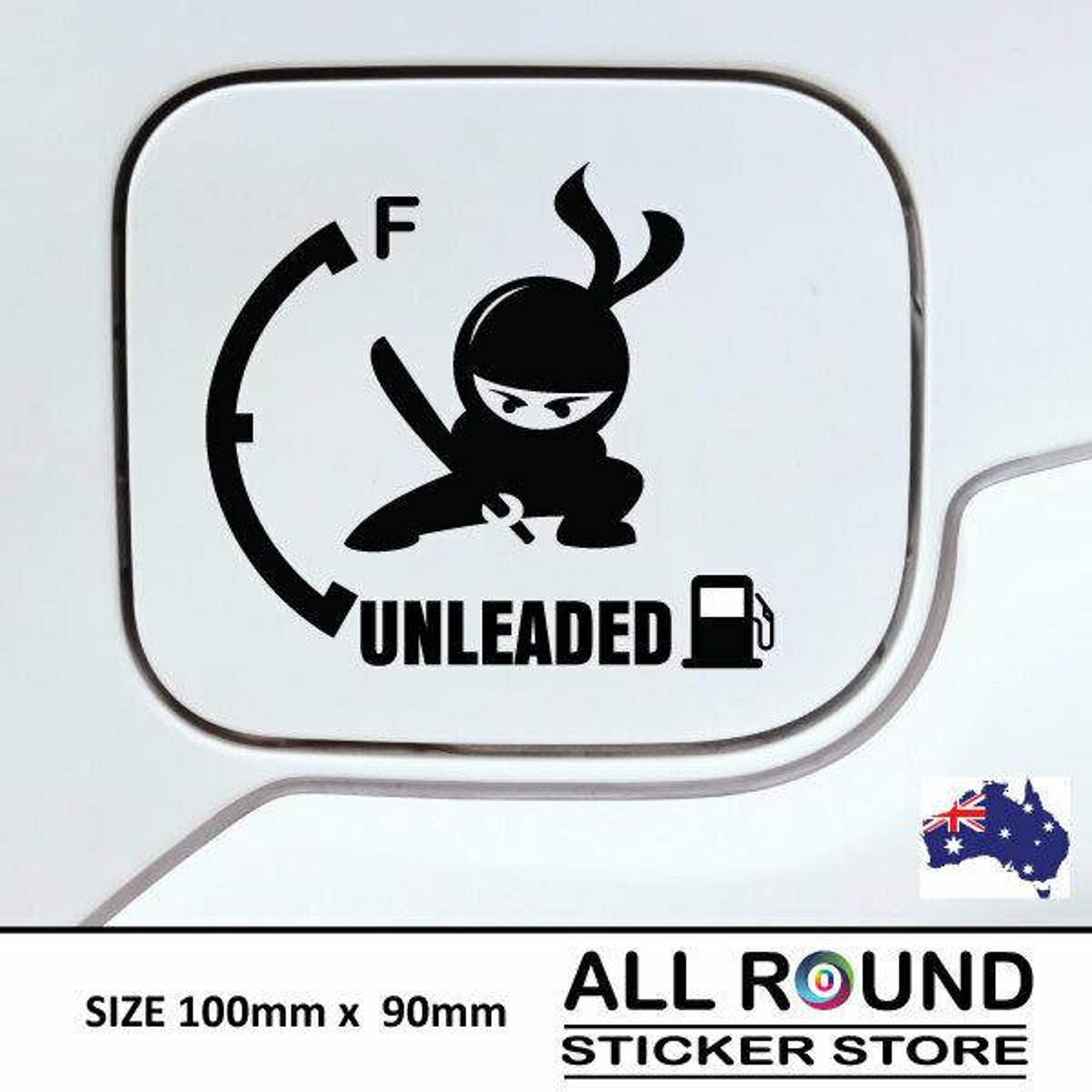 Unleaded Fuel Only Tank Sticker Decal Car Sticker Funny Cute Ninja - Etsy