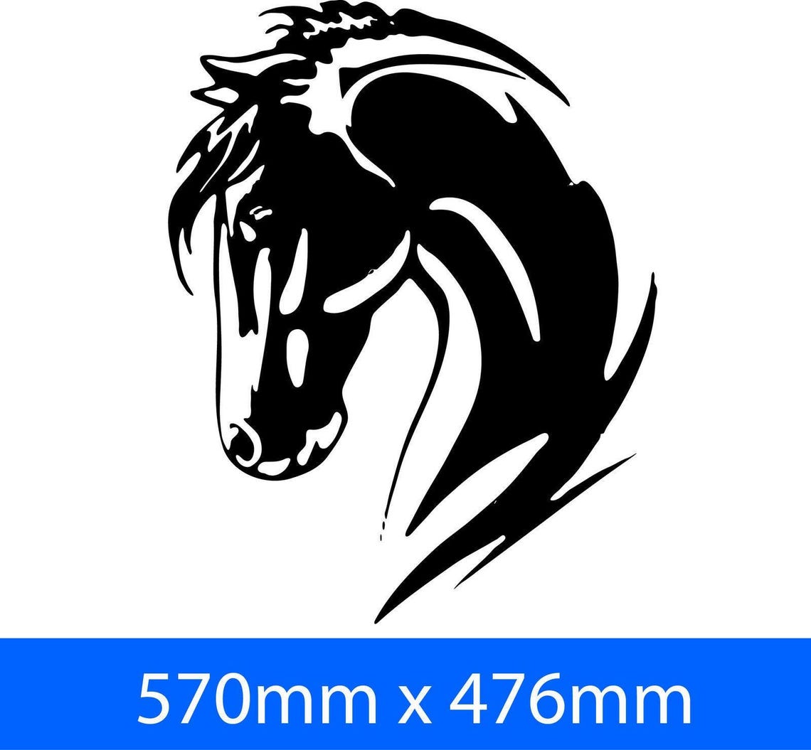 Horse Float Sticker Horse Head Decal 570mm High - Etsy