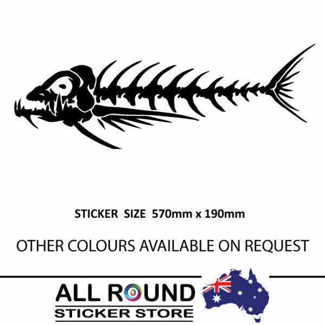 Fish Skeleton Sticker Decal for Boat Car 4X4 Rv Campervan-large - Etsy
