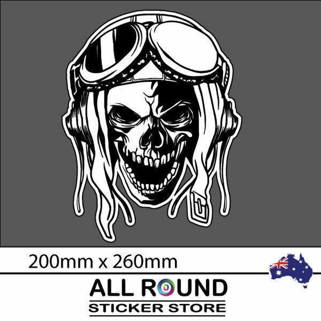 Skull Car Sticker Skull Rider Decal Decal Popular Ebay Sticker - Etsy