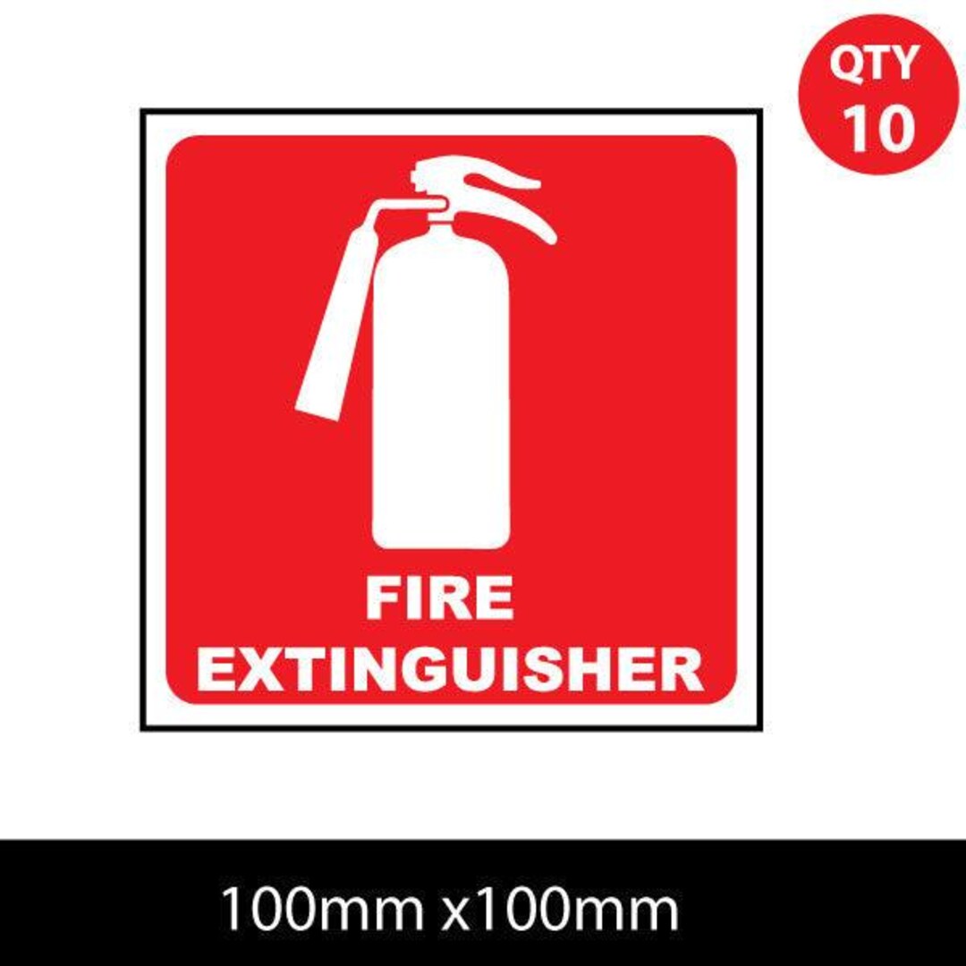 Fire Extinguisher Stickers Warning Decals 100mm - Etsy