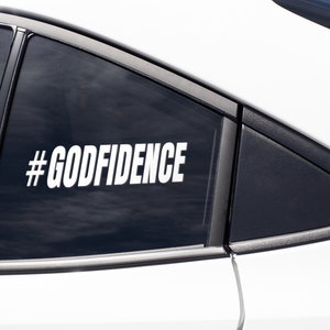The #godfidence-car Sticker Decal Religious - Etsy