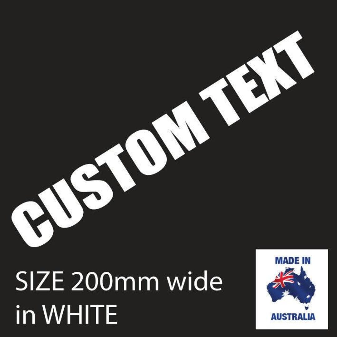Custom Vinyl Lettering Sticker Decal (200mm Long) Vinyl Decal - Etsy