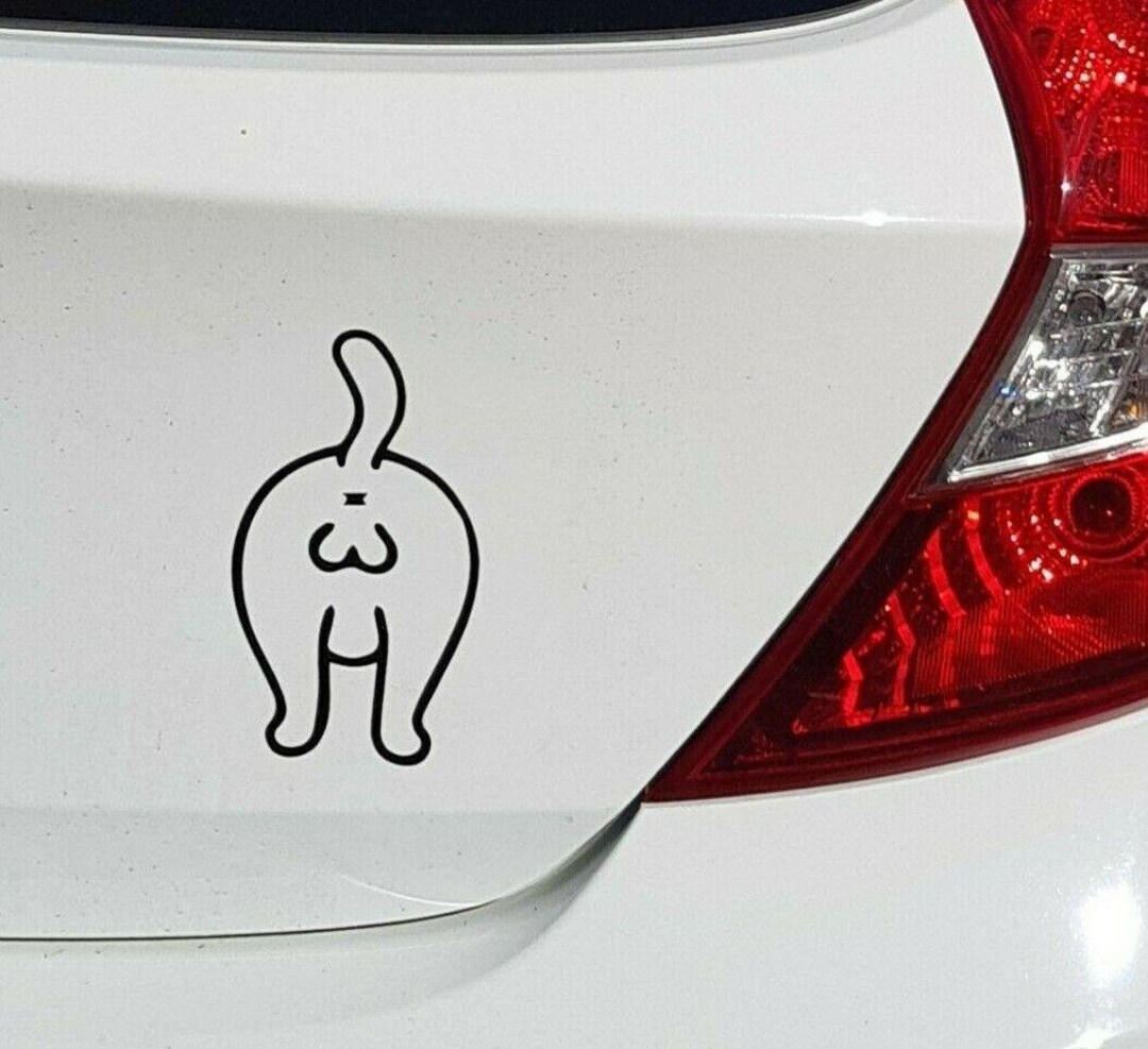 Cats Ass Sticker , Funny Sticker Decal for Car, Laptop , Skateboard ...