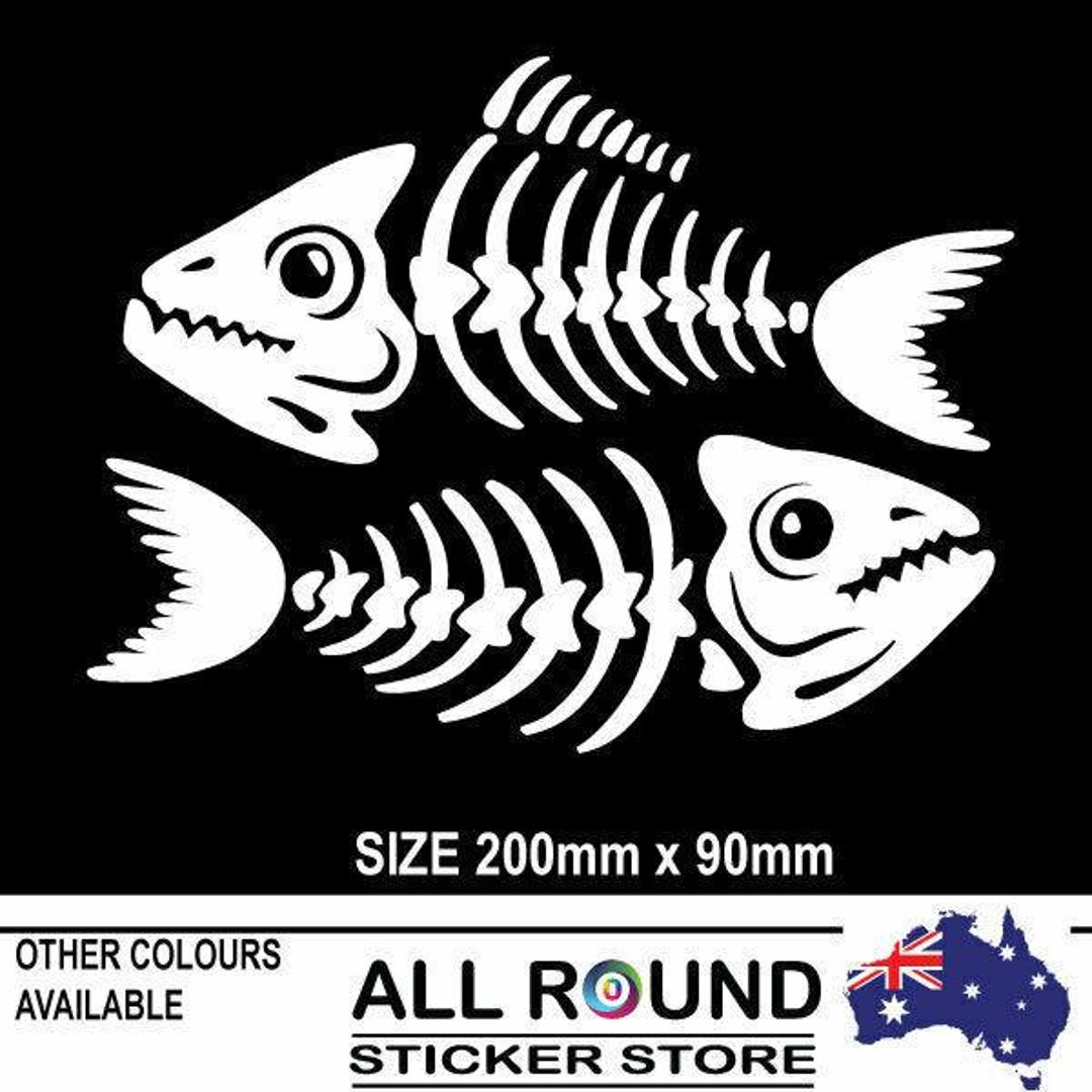 Fish Bones Sticker Decal 002 for Boat , Camper or Vehicle, Window - Etsy