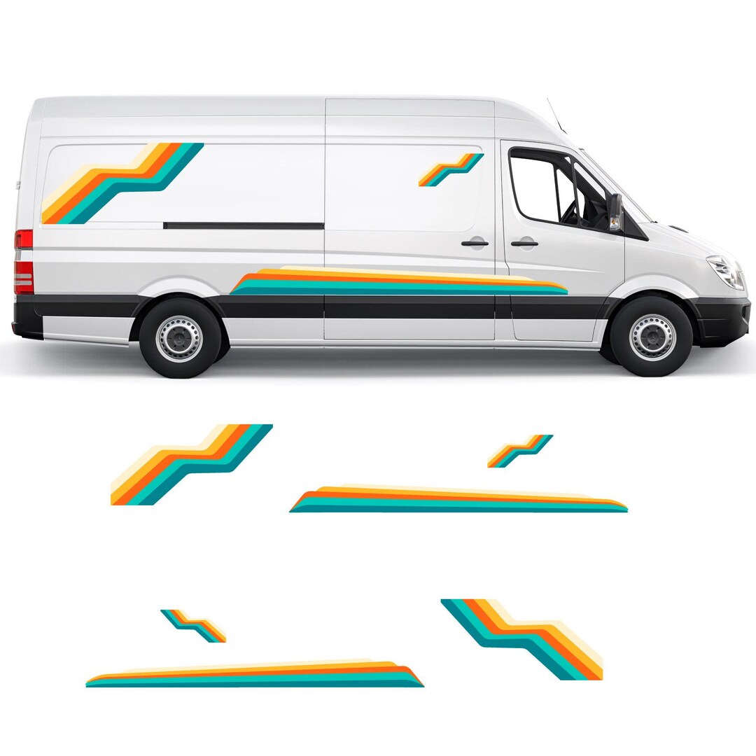 Retro Vinyl Van Stripes: Custom Campervan Decal Kit for Motorhomes ...