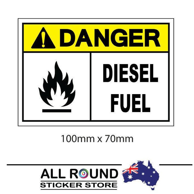 Danger-diesel-fuel--warning-sticker-hazchem-safety-self-adhesive - Etsy