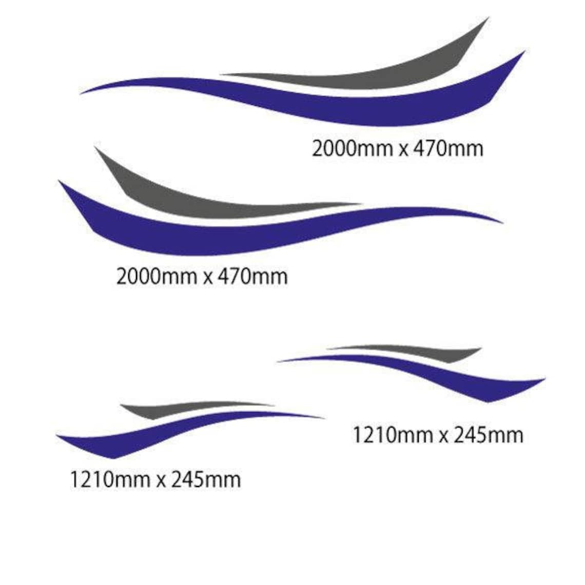 Motorhome Stripes Graphics Sticker Camper Van RV Caravan Side Body ...