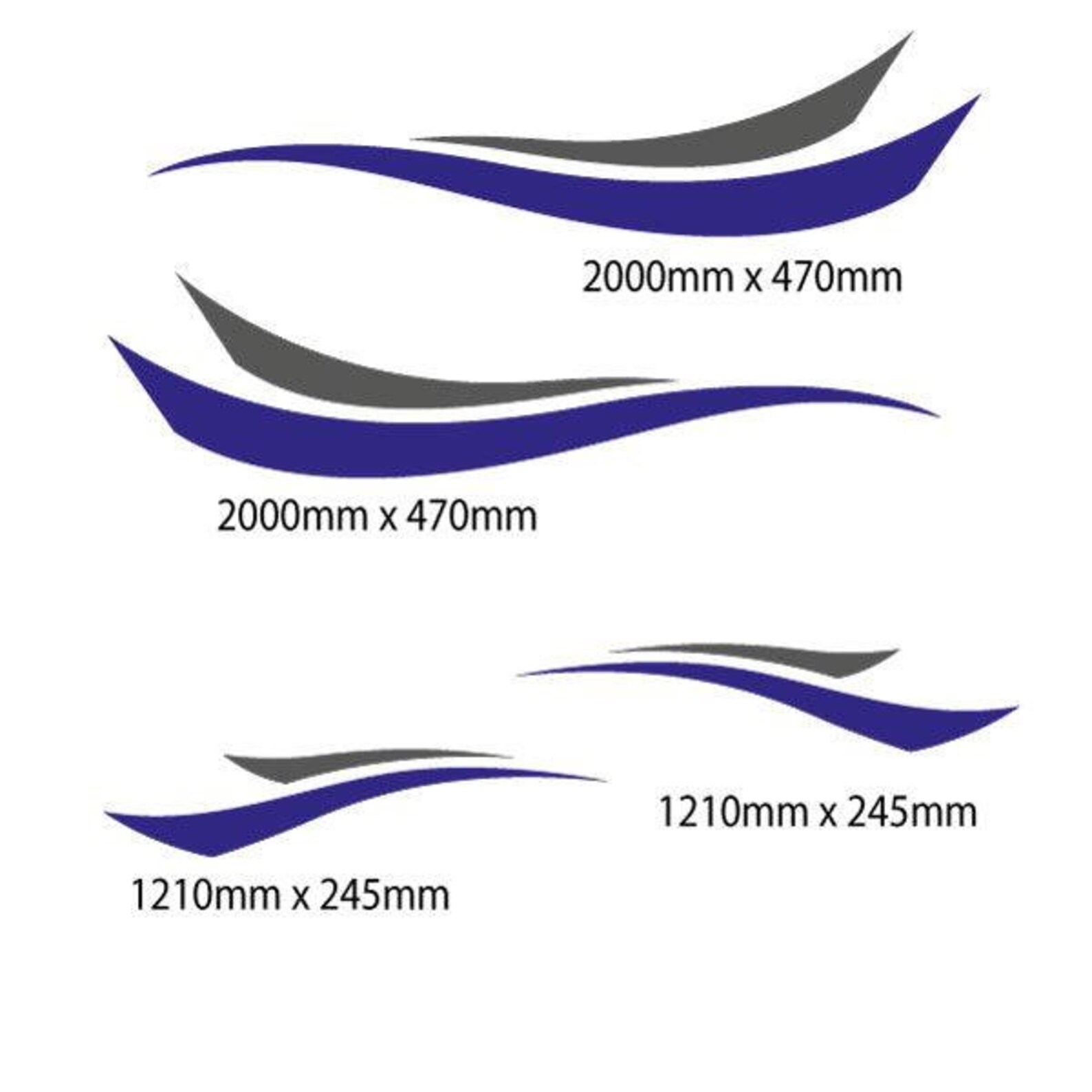 Motorhome Stripes Graphics Sticker Camper Van RV Caravan Side Body ...