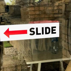 Slide Sticker for Glass Sliding Door Warning Sticker Decal Business ...