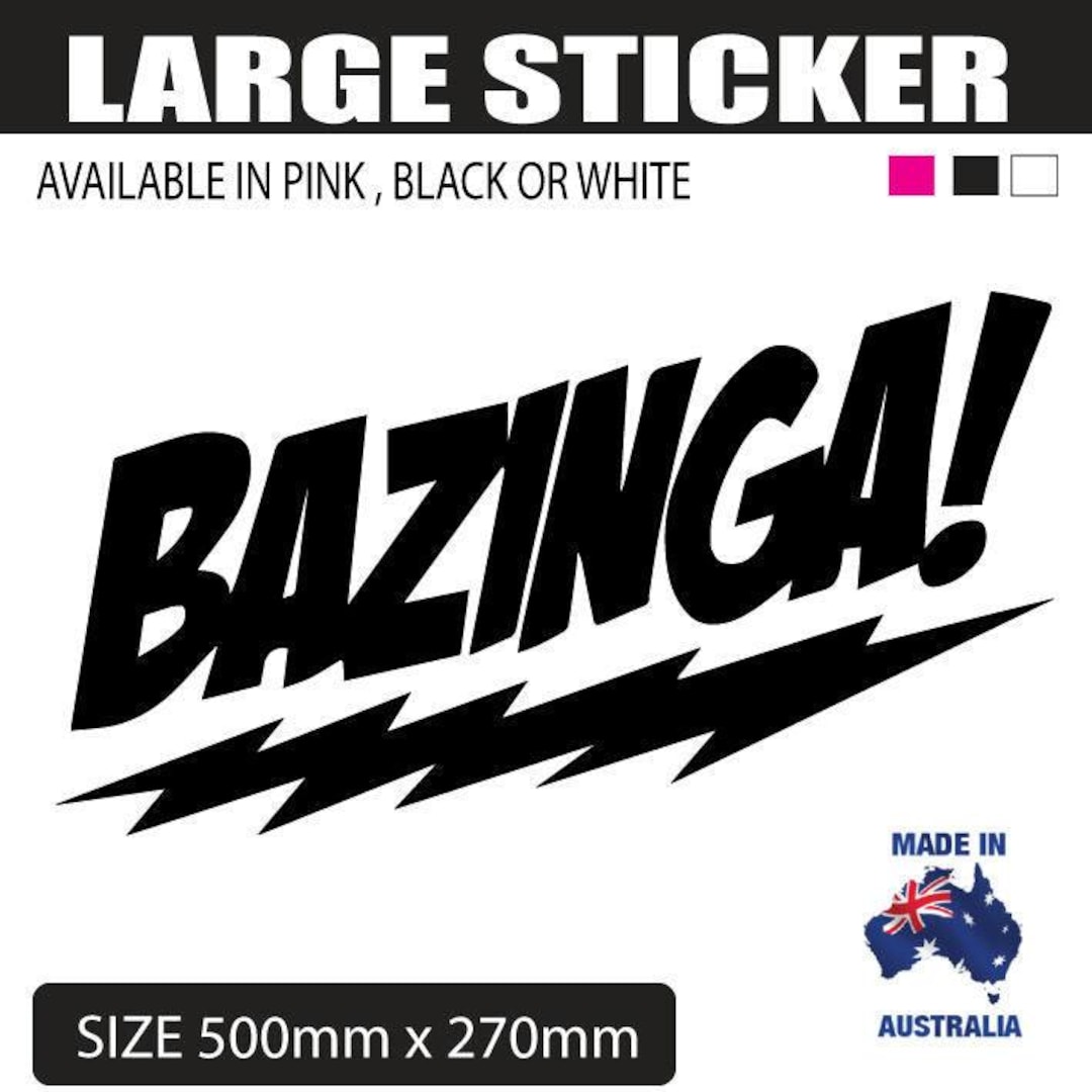 Large Bazinga Big Bang Theory Car Decal Sticker 500mm X 270mm - Etsy
