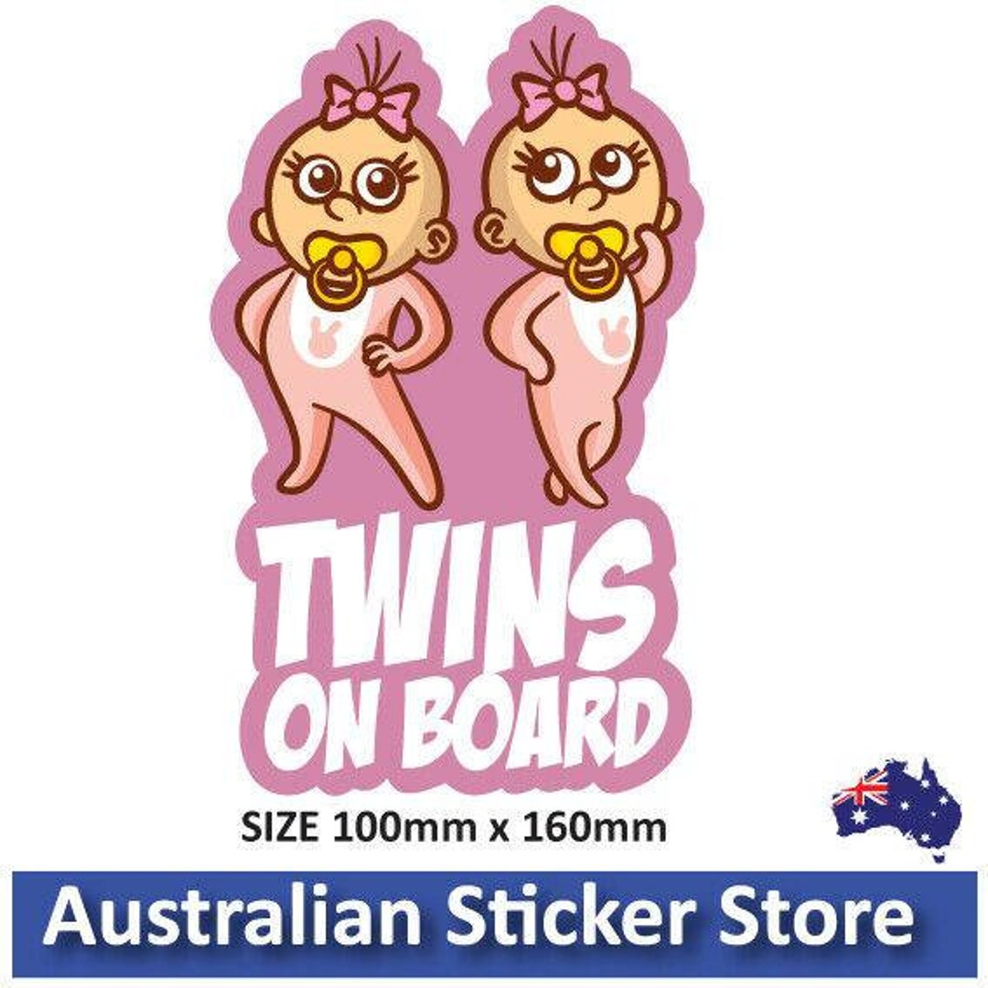TWINS Baby on Board Car Sticker Popular TWIN Girls - Etsy