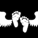 Baby Feet With Angel Wings Decal Sticker - Etsy