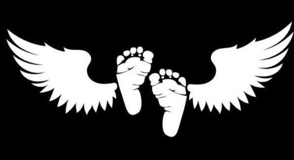 Baby Feet With Angel Wings Decal Sticker - Etsy