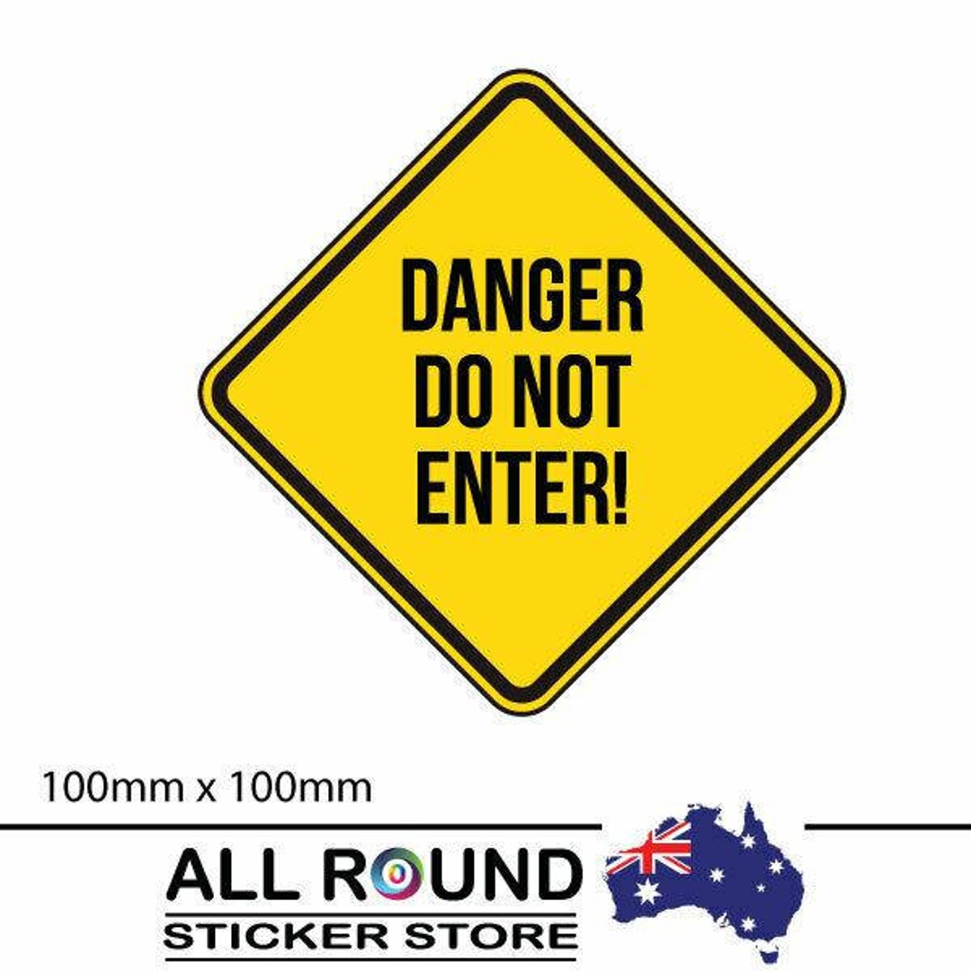 Danger Do Not Enter Warning Sticker - Etsy