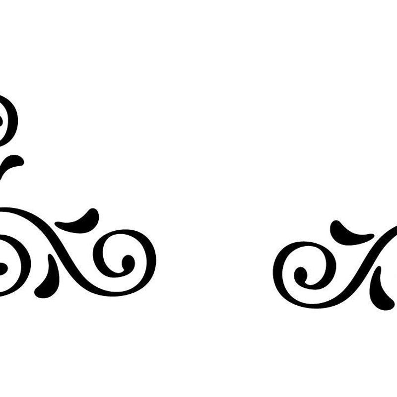 Corner Scroll Decal - Etsy