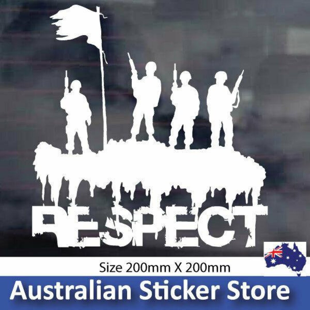 ARMY SOLDIERS RESPECT Sticker Decal for Car , Window, Vehicle, Lest We ...
