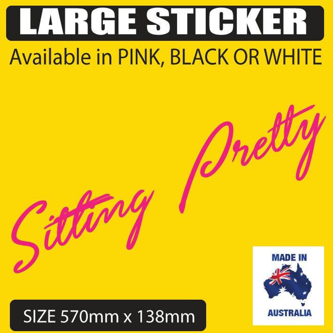 Large Sticker Sitting Pretty Girls Car Sticker Popular Decal - Etsy