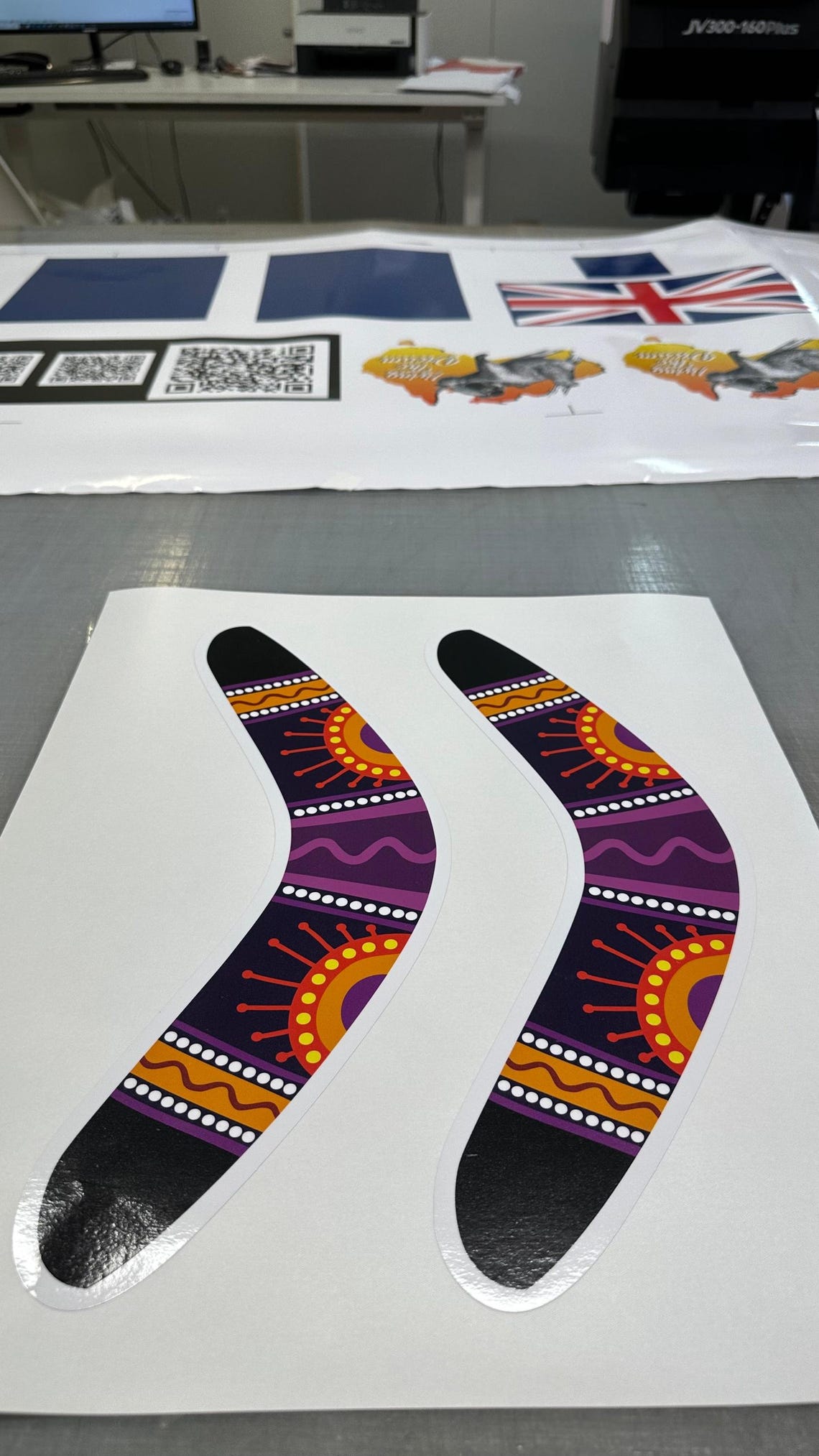 The 40cm Colourful Boomerang Decals Australian Inspired Patterned ...