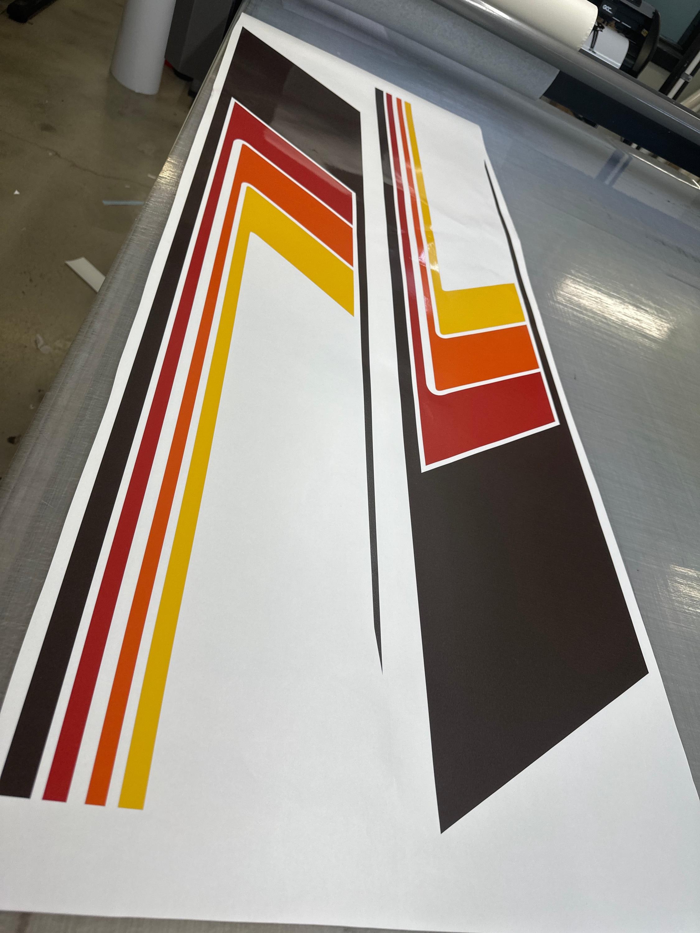 Vehicle Side Stripes Retro Colours Suitable for Landcruiser Jeep Van ...