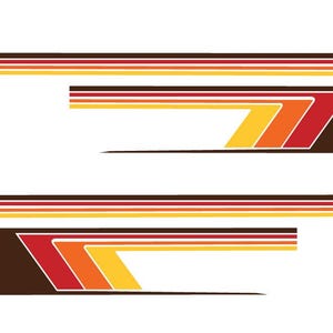 Vehicle Side Stripes Retro Colours Suitable for Landcruiser Jeep Van ...