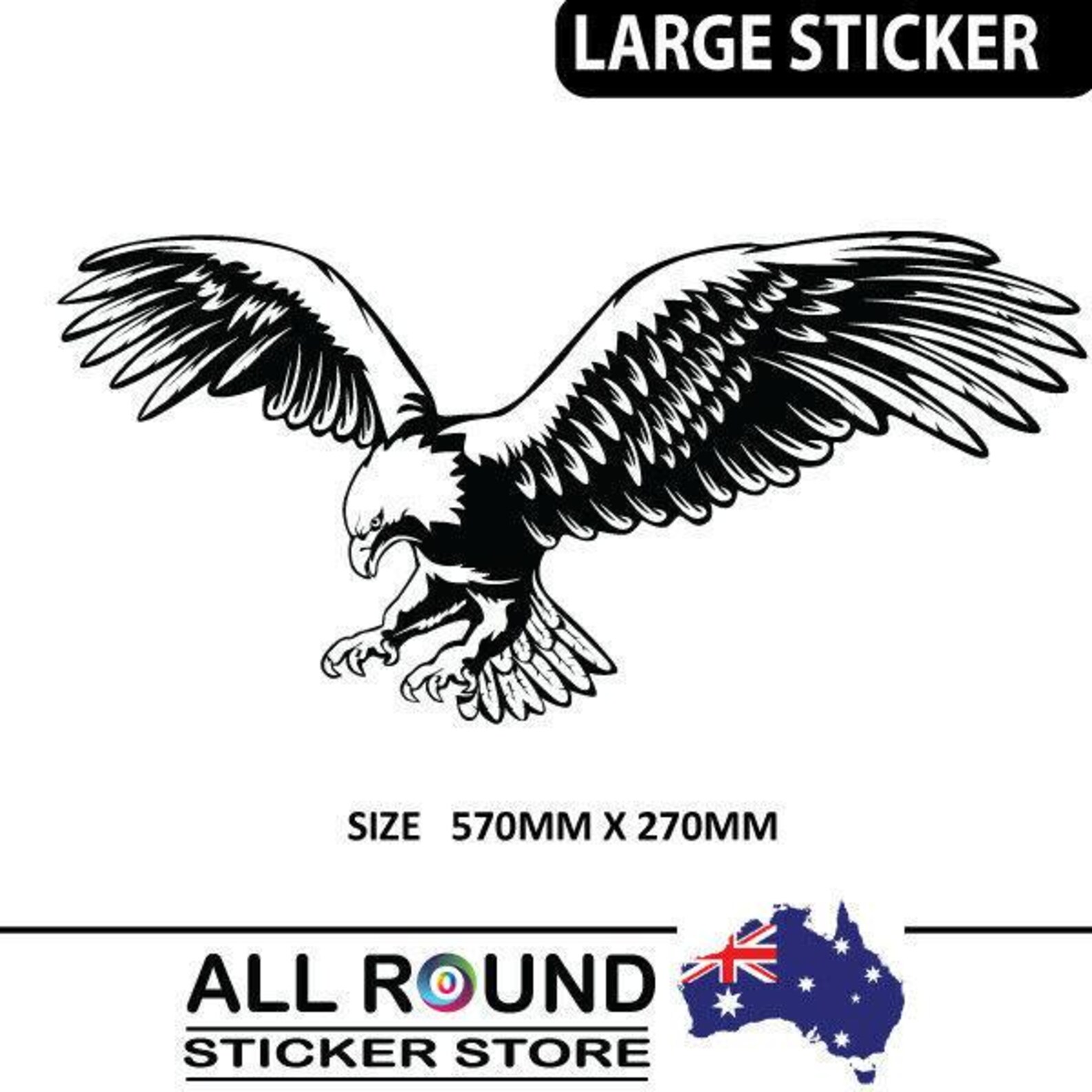 Large Eagle Sticker Decal for Boat, Car , Camper, Rv Motorhome 570mm - Etsy