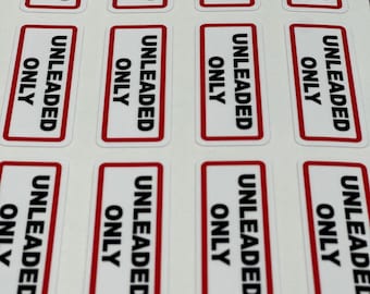 UNLEADED FUEL ONLY Decal - Etsy